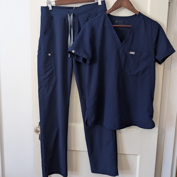 Figs | Pants & Jumpsuits | Figs Scrubs S Navy Blue Set Catarina Top And ...